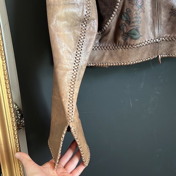Artisan | Jackets & Coats | Hand Painted Hand Detailed Vintage Leather ...
